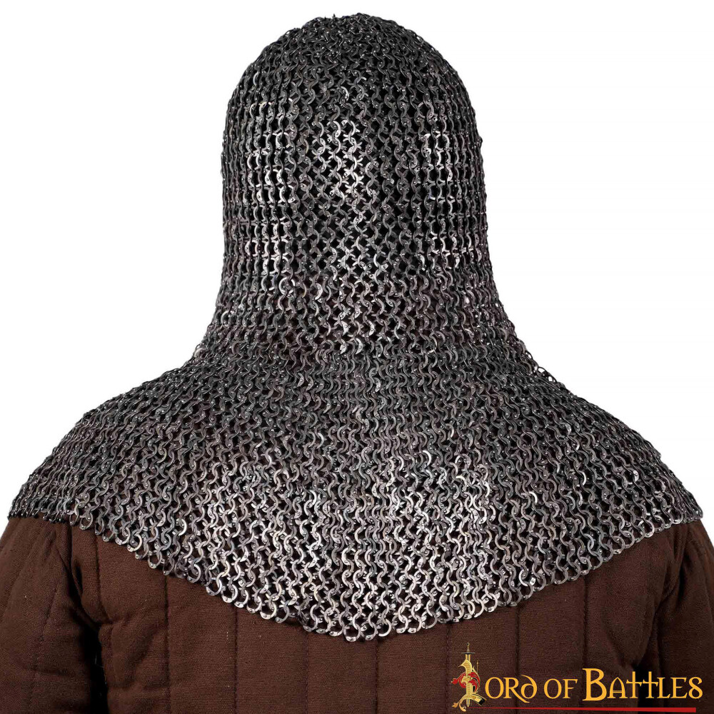 Chainmail Coif from Flat Titanium Rings | Outfit4events