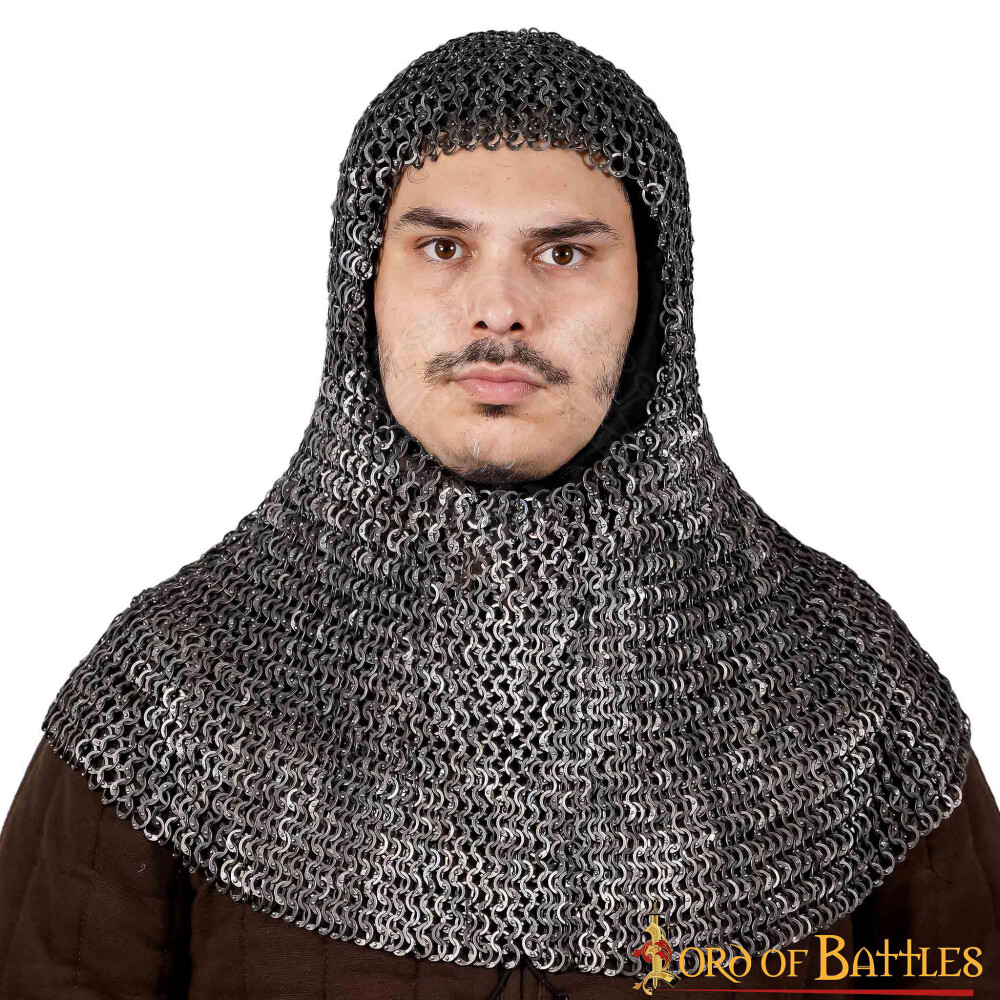 Chainmail Coif from Flat Titanium Rings | Outfit4events