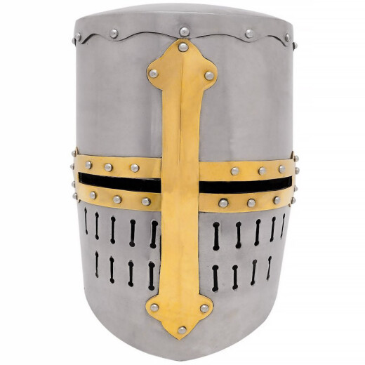 Topfhelm aus dem 13. Jahrhundert 1,5mm Stahl | Outfit4events