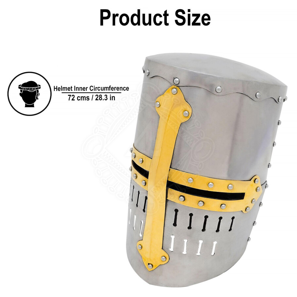 Topfhelm aus dem 13. Jahrhundert 1,5mm Stahl | Outfit4events