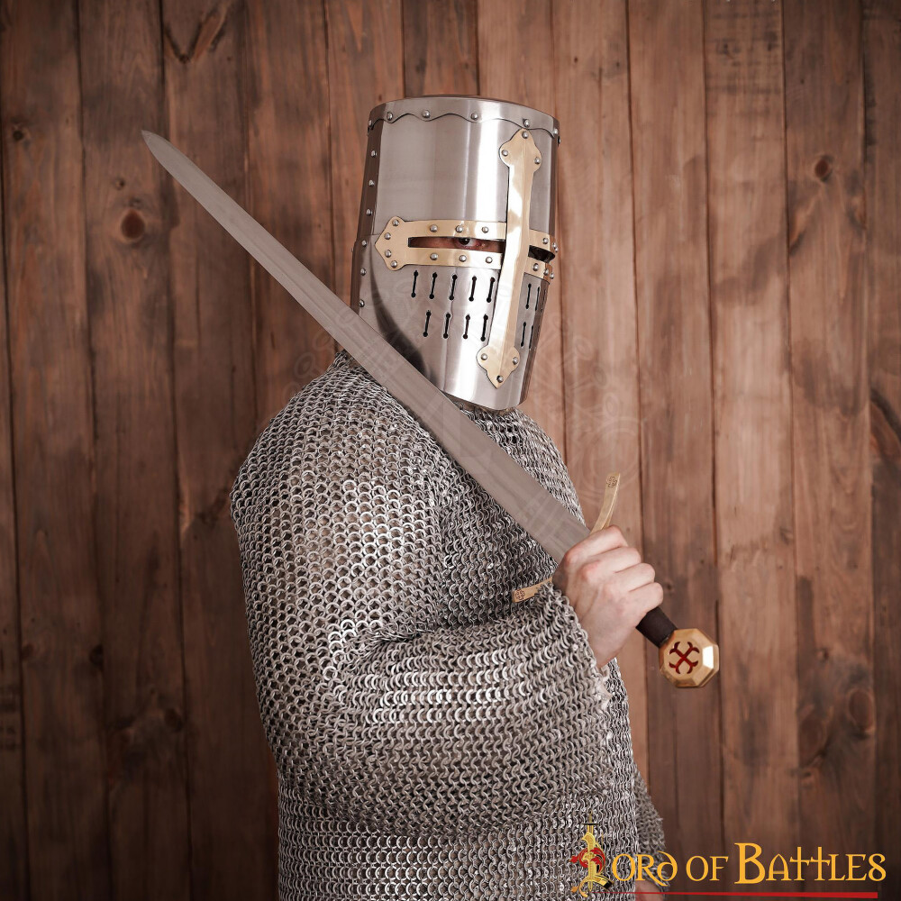 Topfhelm aus dem 13. Jahrhundert 1,5mm Stahl | Outfit4events