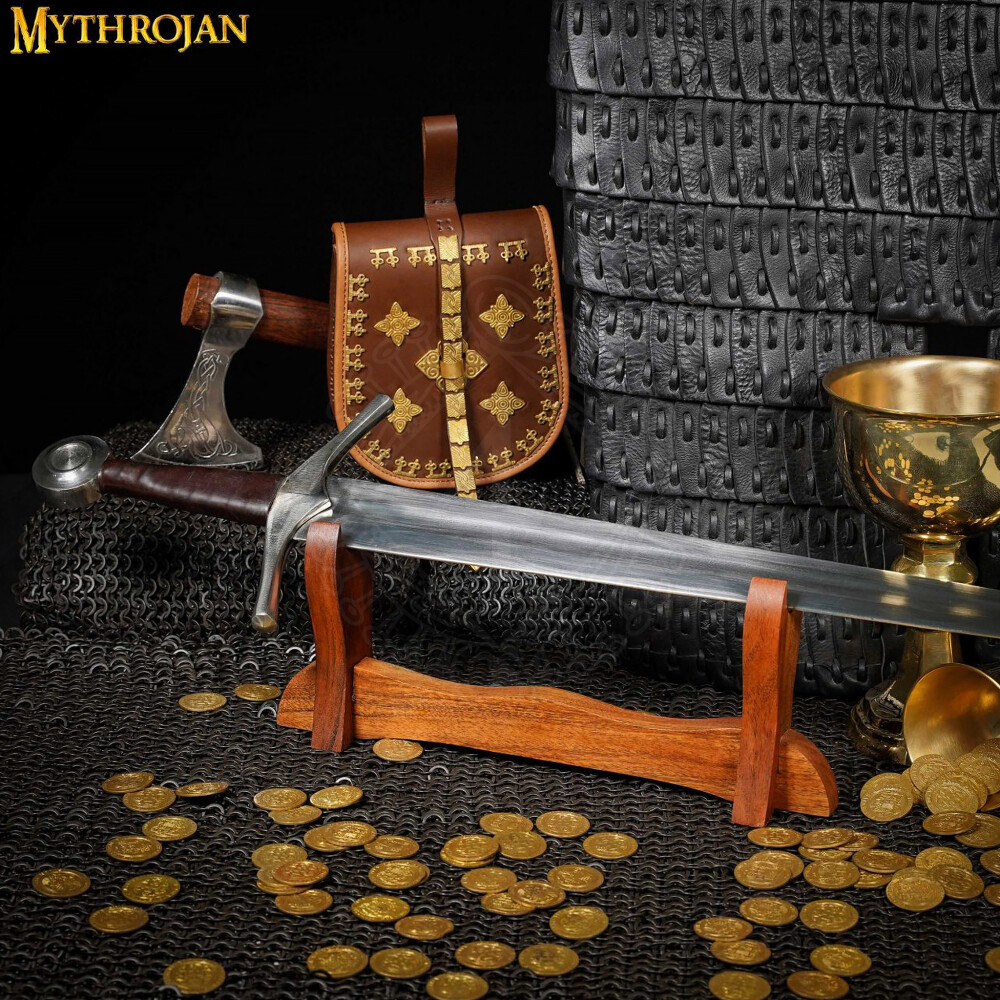 Simple & portable sword stand 34x14cm from solid wood | Outfit4events