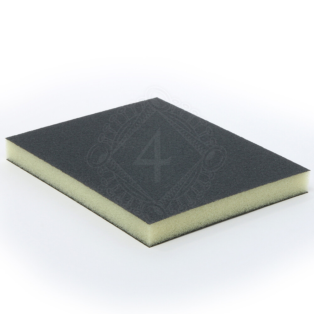 Abrasive sponge for wood, plastic and metal. For wet and dry use ...