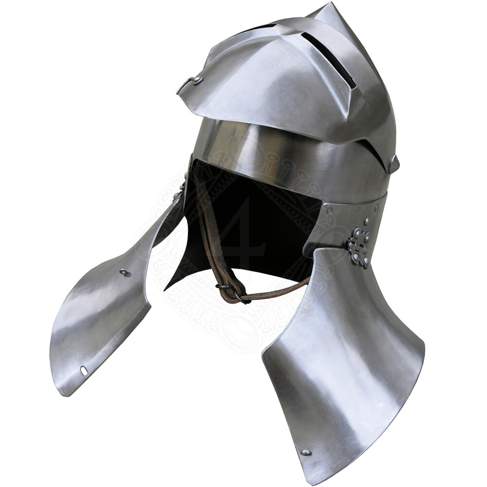 Closed visor helmet with collar flaps | Outfit4Events