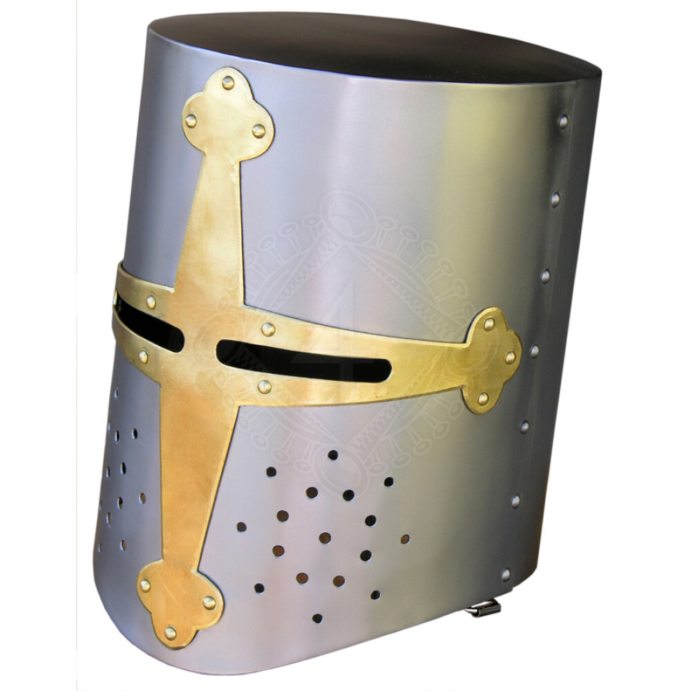 Great Helmet with brass cross | Outfit4events