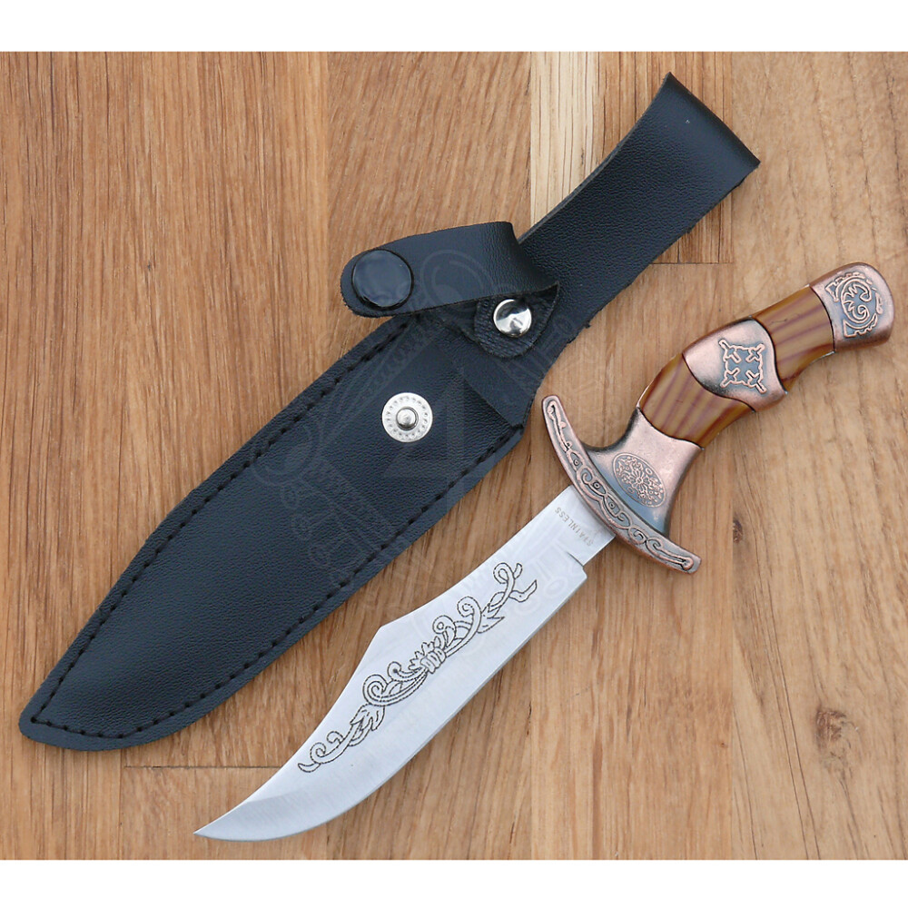 Knife with decorated blade and grip | Outfit4events