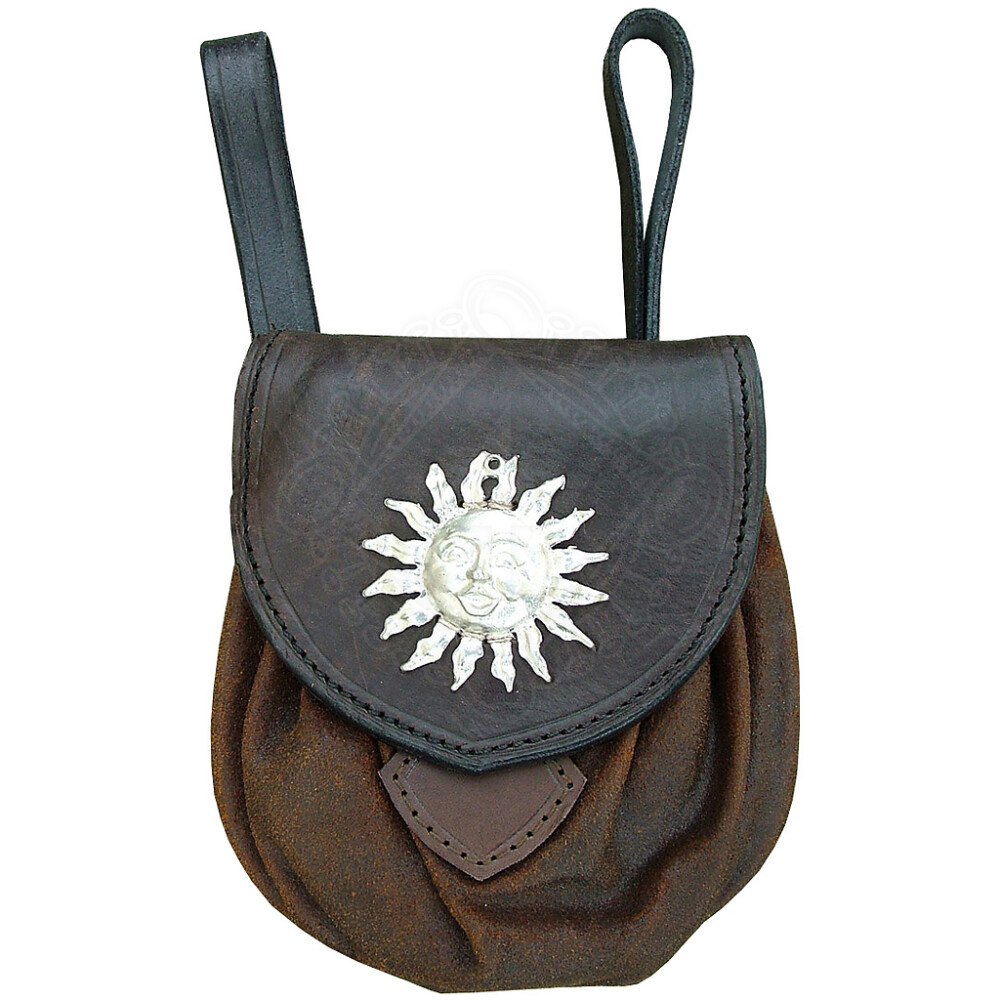 Leather belt pouch with the Celtic sun | Outfit4Events