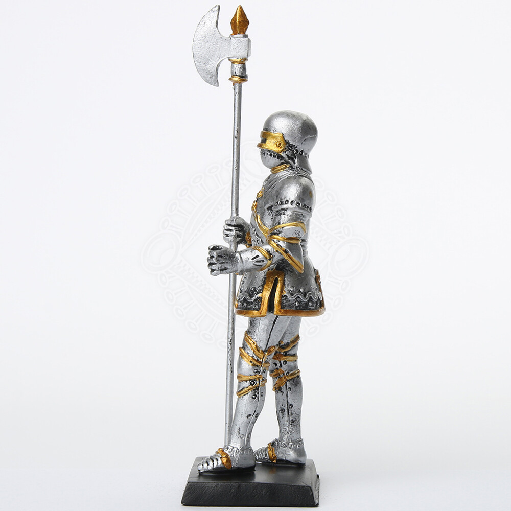 Resin Statue Knight with halberd in right hand | Outfit4Events