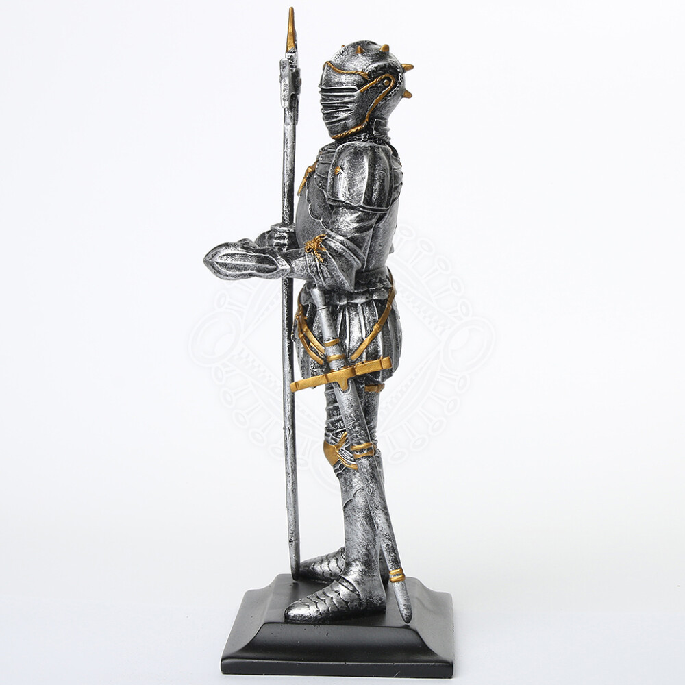 Resin Statue Knight with halberd and sword - Sale | Outfit4Events