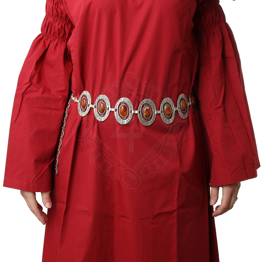 Chain belt with orange stones - set of 5 | Outfit4events